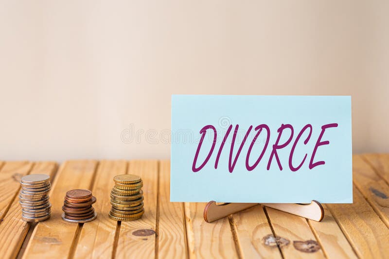 Writing Displaying Text Divorce Word Written On Legal Dissolution Of