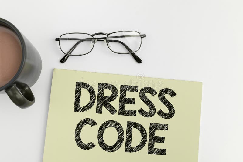 Text Showing Inspiration Dress Code. Conceptual Photo an Accepted Way ...