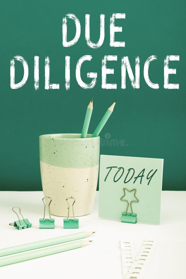 Writing Displaying Text Due Diligence. Concept Meaning Avoid Harming ...