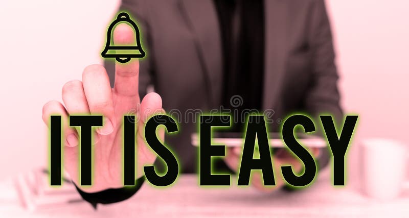 Writing Displaying Text it is Easy. Internet Concept Clear Simple Not ...