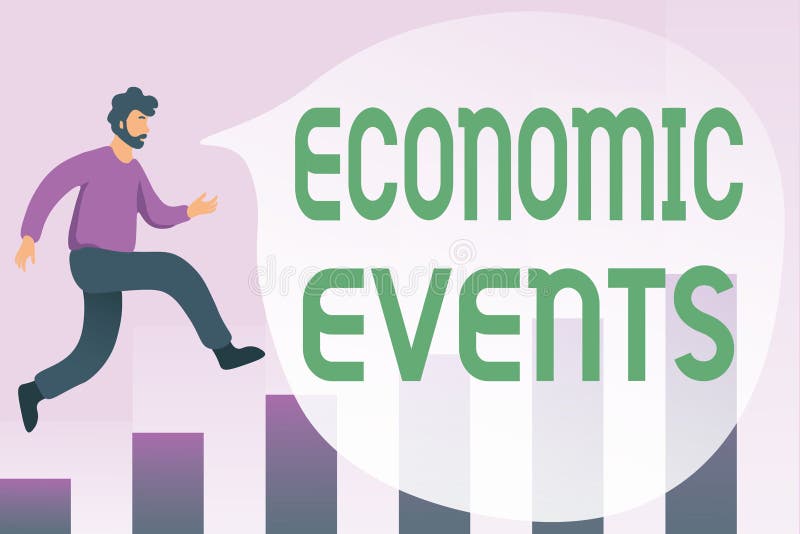 Writing Displaying Text Economic Events. Business Idea Transfer of ...