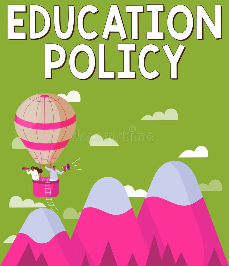 Conceptual Display Education Policy. Business Showcase Field of Study ...