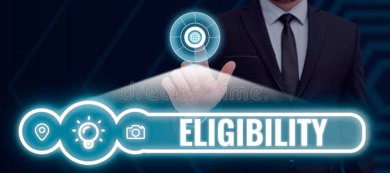 Writing Displaying Text Eligibility. Internet Concept State of Having ...