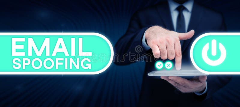 Writing Displaying Text Email Spoofing. Concept Meaning Secure the ... Writing Displaying Text Email Spoofing. Concept Meaning Secure the ...