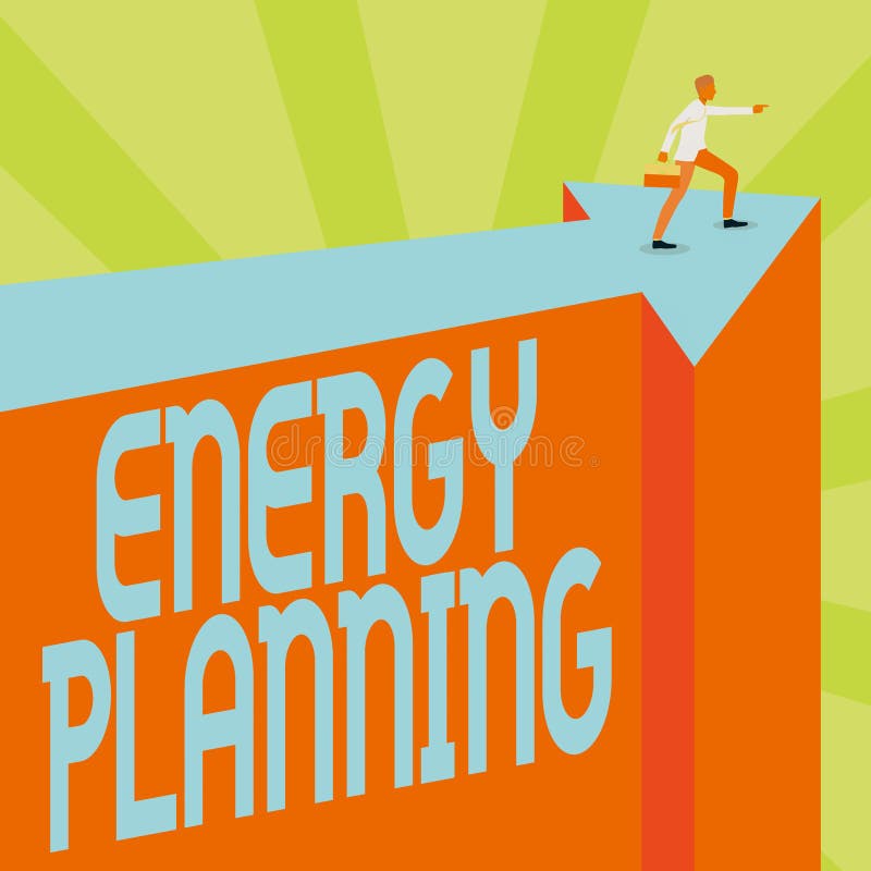Writing Displaying Text Energy Planning. Business Concept Making of a ...