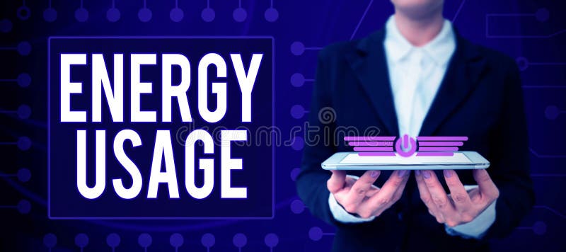 Conceptual Display Energy Usage. Conceptual Photo Amount of Energy ...