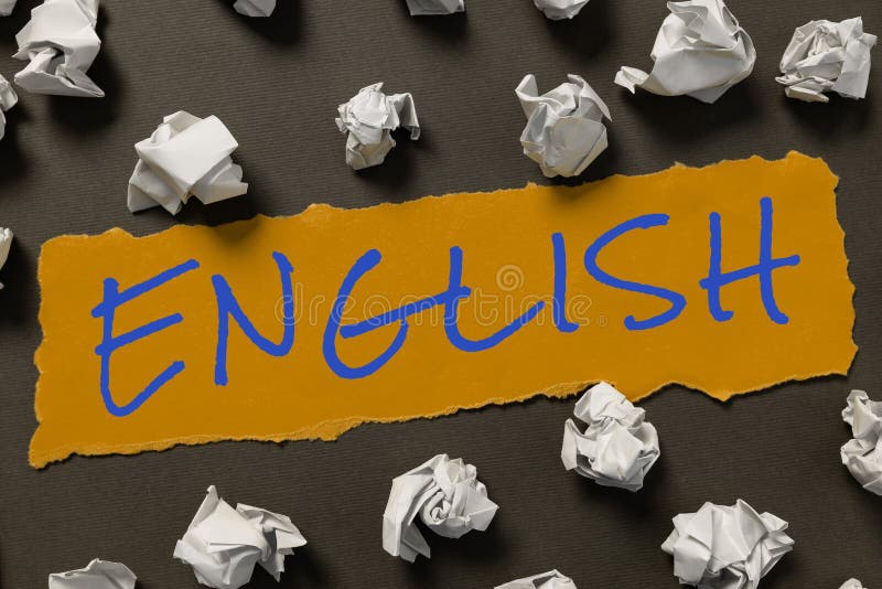 Writing Displaying Text English. Concept Meaning Possible Communication ...