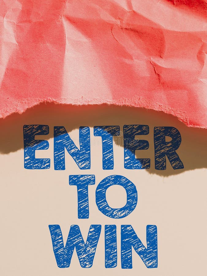 Writing Displaying Text Enter To Win. Concept Meaning Exchanging ...