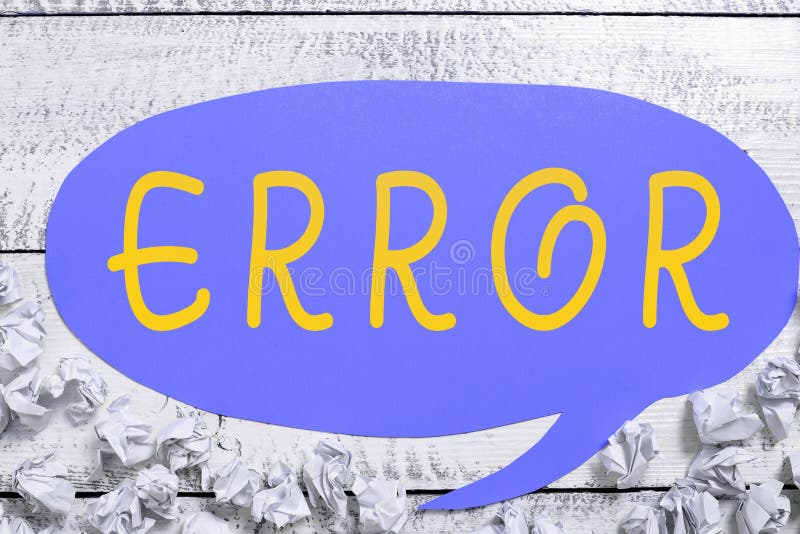 Writing Displaying Text Error. Business Overview Failure or in ...