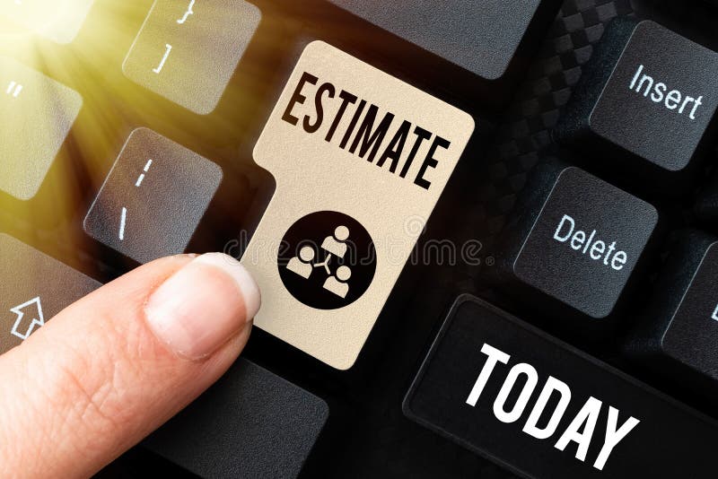 Writing Displaying Text Estimate Concept Meaning Roughly Calculate