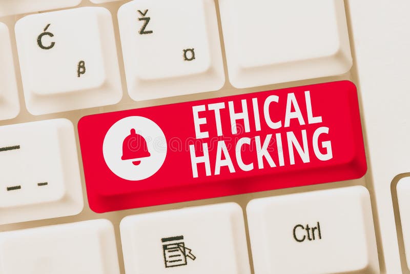Writing Displaying Text Ethical Hacking Concept Meaning Act Of