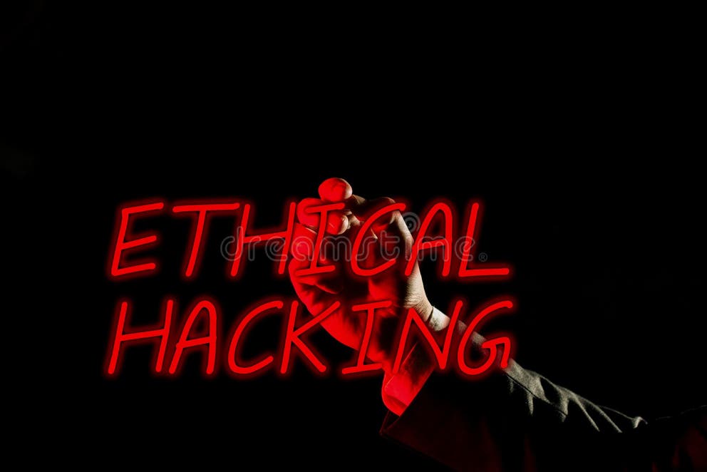Writing Displaying Text Ethical Hacking. Concept Meaning Act of ...
