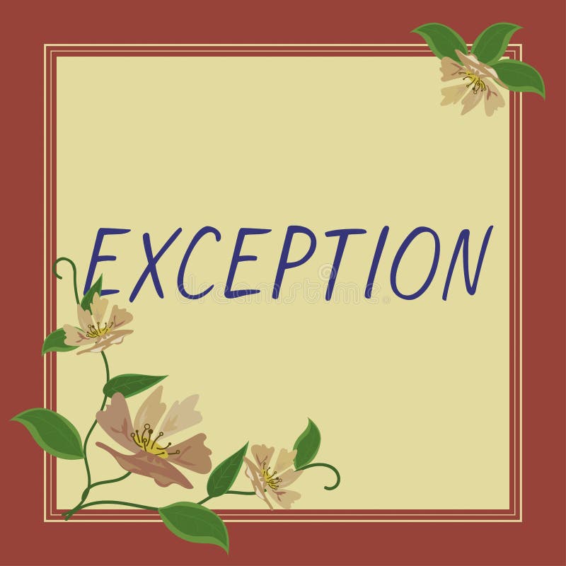 Writing Displaying Text Exception. Business Showcase Person or Thing ...