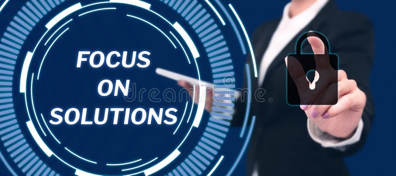 Handwriting Text Focus on Solutions. Conceptual Photo Powerful ...