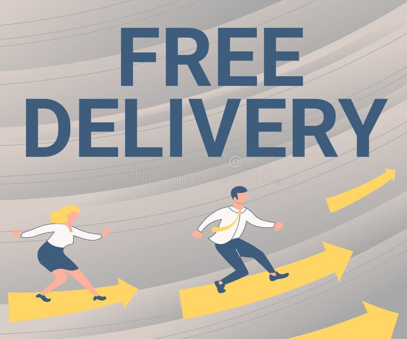 Writing Displaying Text Free Delivery. Word Written on Shipping Package ... Writing Displaying Text Free Delivery. Word Written on Shipping Package ...