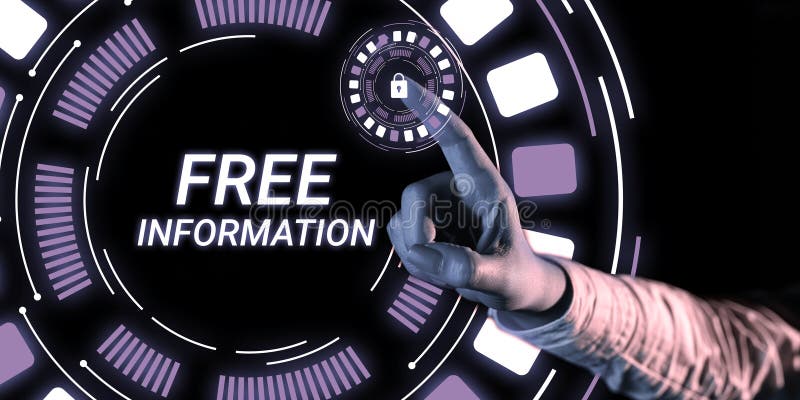 Hand Writing Sign Free Information. Business Idea Knowledge Obtained ...