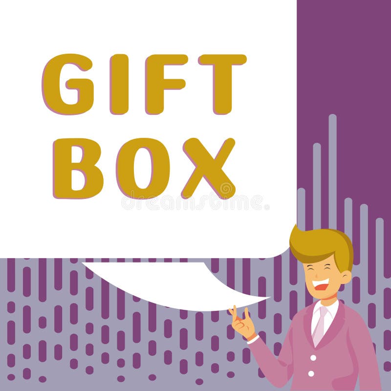 Writing Displaying Text Gift Box. Internet Concept a Small Cointainer ...