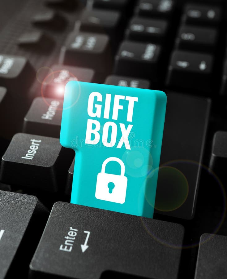Handwriting Text Gift Box. Business Approach a Small Cointainer with ...