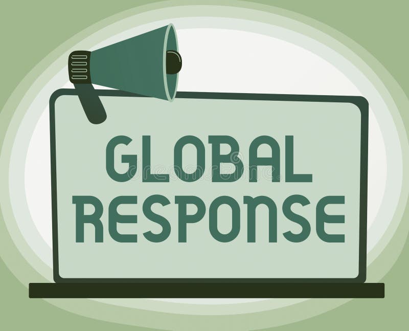 Writing Displaying Text Global Response. Business Idea Indicates the ...