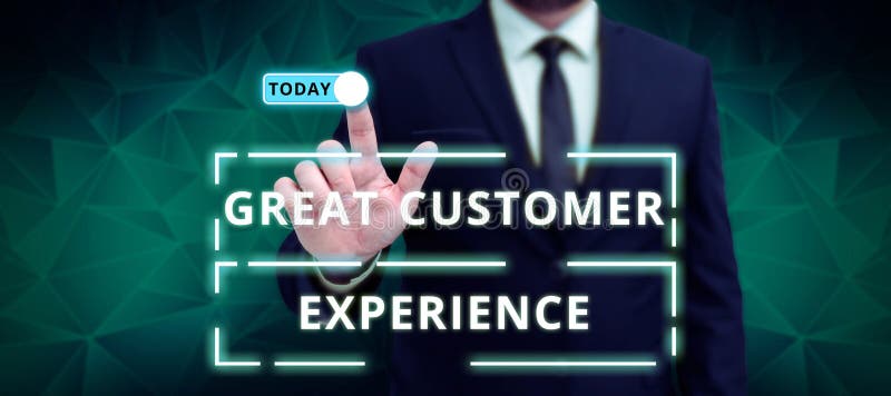 Writing Displaying Text Great Customer Experience. Conceptual Photo ...