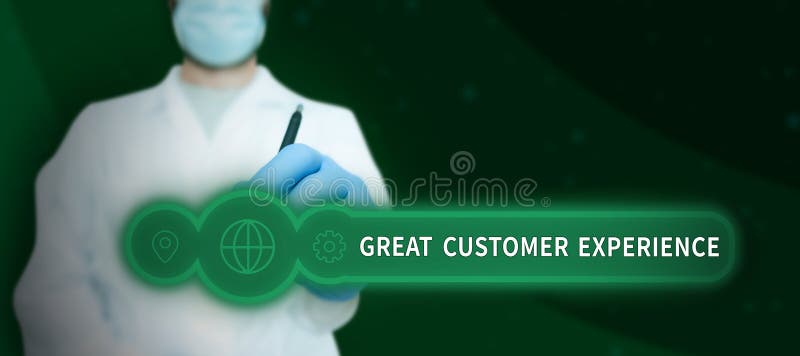Text Sign Showing Great Customer Experience. Business Overview ...