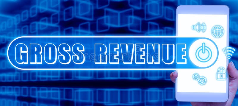 Writing Displaying Text Gross Revenue. Internet Concept Total Value of ...