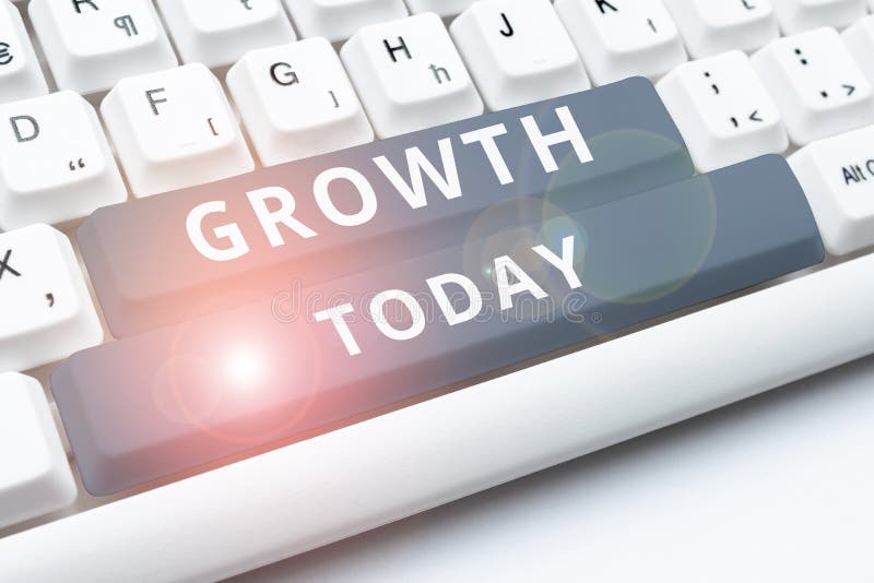 Writing Displaying Text Growth. Word Written on Process of Increasing ...