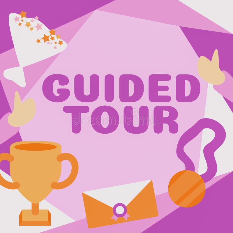 Writing Displaying Text Guided Tour. Internet Concept Advice or ...