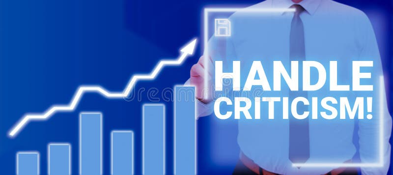 Text Caption Presenting Handle Criticism. Business Showcase Process of ...