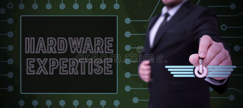 Writing Displaying Text Hardware Expertise. Business Concept Machines ...