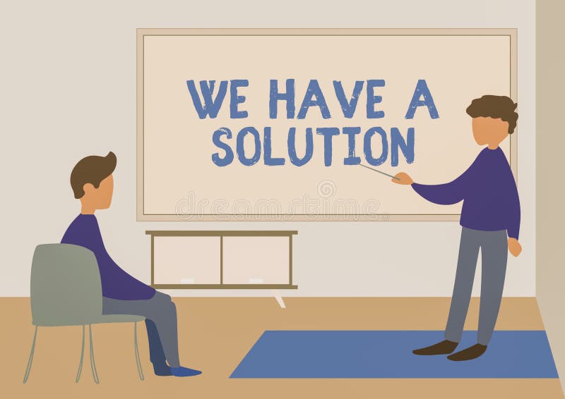 Writing Displaying Text we Have a Solution. Word for we Have a Solution ...