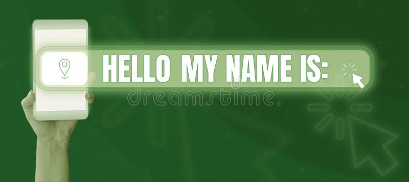 Hand Writing Sign Hello My Name Isintroducing Yourself To New People ... Hand Writing Sign Hello My Name Isintroducing Yourself To New People ...