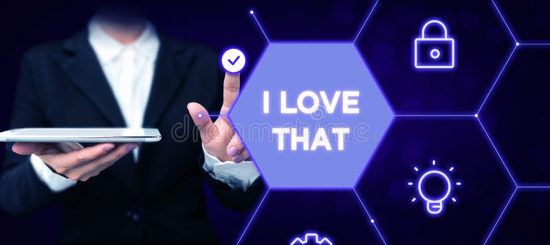 Writing Displaying Text I Love that. Word Written on Having Affection ...