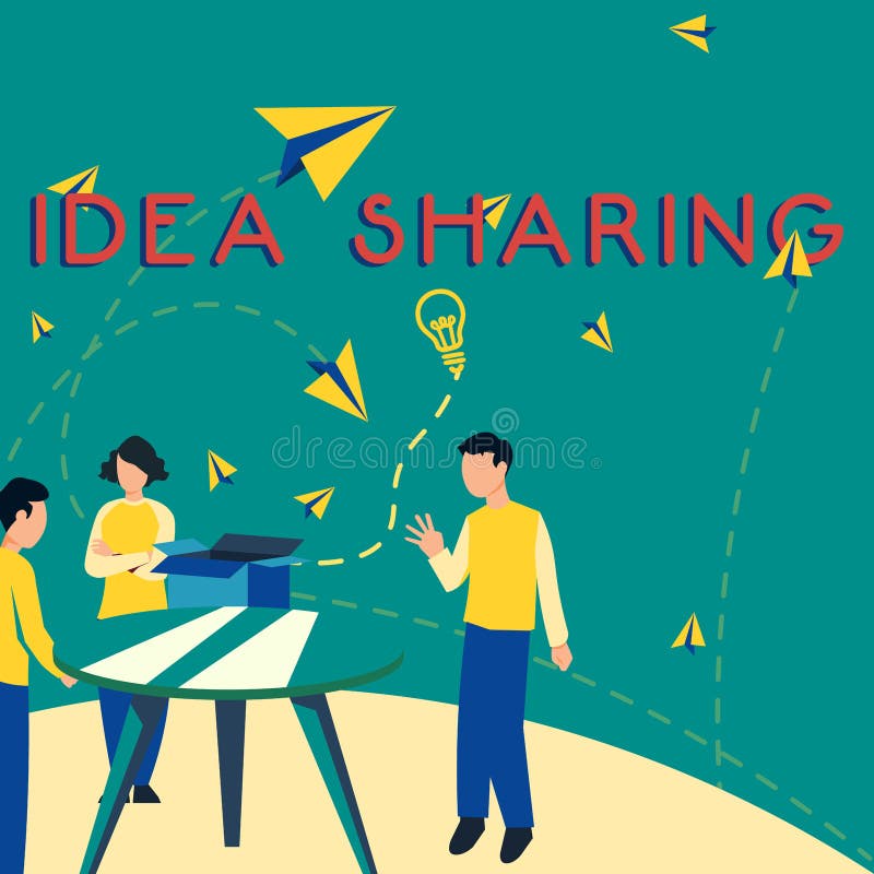 Writing Displaying Text Idea Sharing. Business Idea Startup Launch ...
