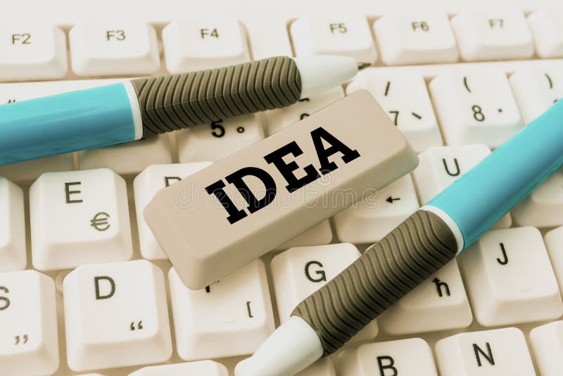 Conceptual Display Idea. Business Approach a Thought or Suggestion As ...