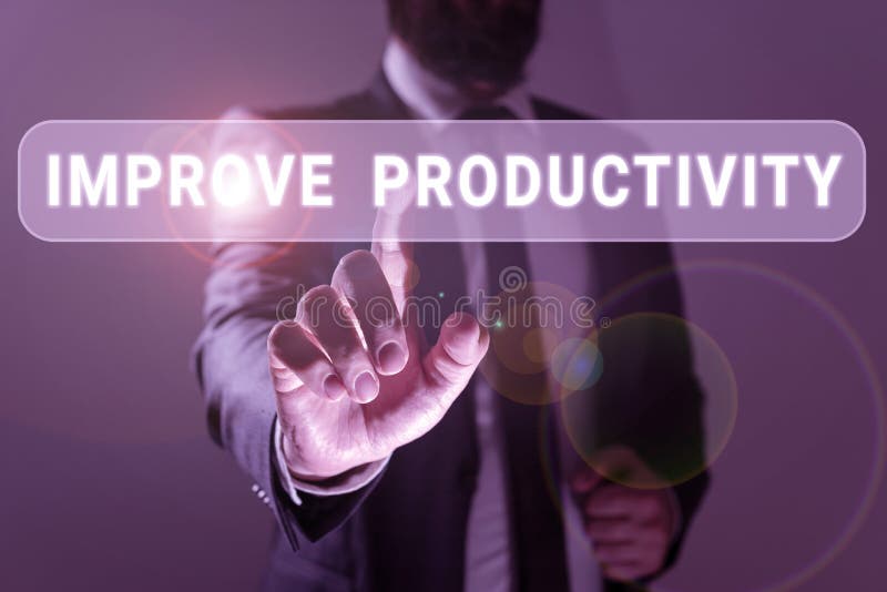 Writing Displaying Text Improve Productivity. Word Written on Enhance ...