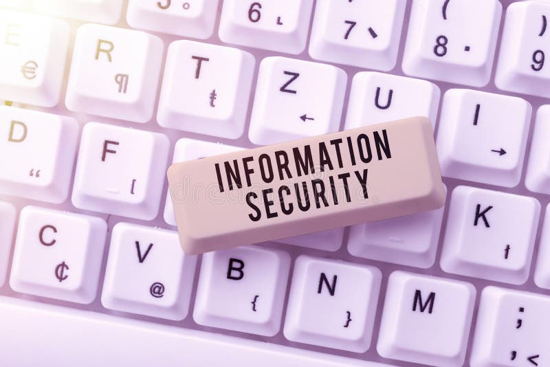Writing Displaying Text Information Security Concept Meaning Infosec