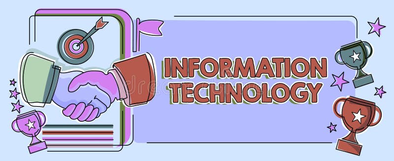 Writing Displaying Text Information Technology. Business Concept Use ...