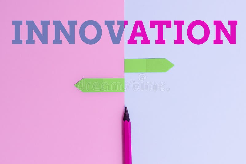 Writing Displaying Text Innovation. Business Overview New Idea Creative ...