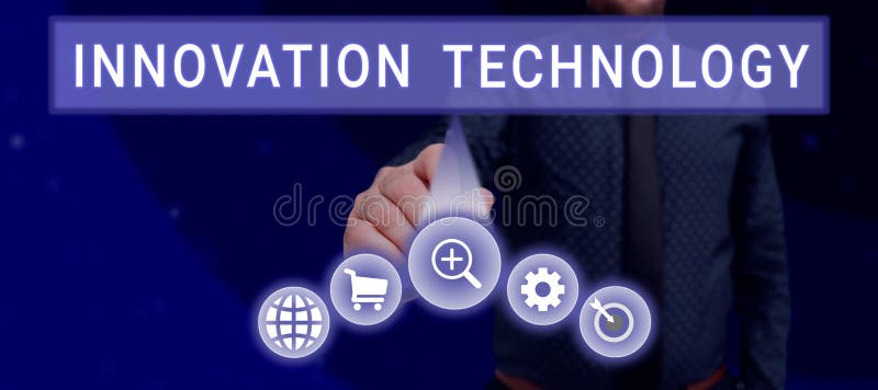 Conceptual Caption Innovation Technology. Business Showcase New Idea or ...