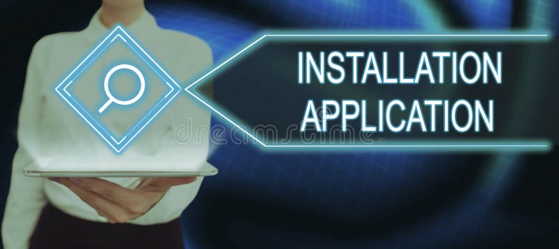 Text Caption Presenting Installation Application. Business Showcase the ...