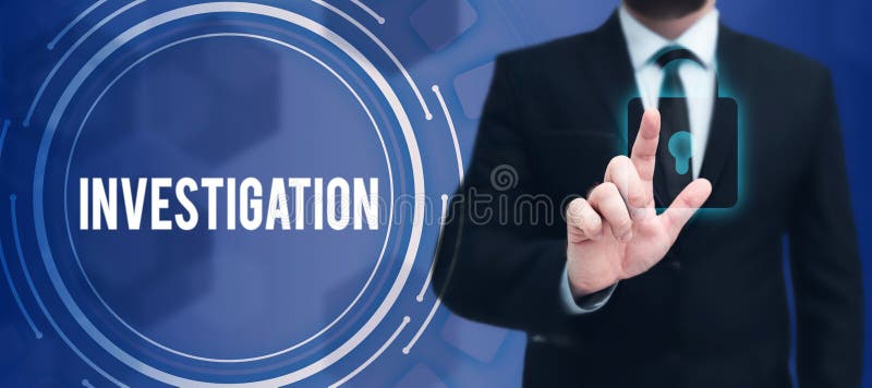 Writing Displaying Text Investigation. Word Written on Formal Inquiry ...