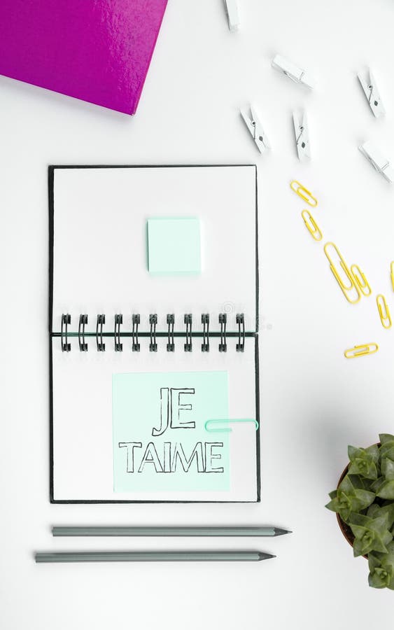 Writing Displaying Text Je Taime. Business Showcase Expressing I Love ... Writing Displaying Text Je Taime. Business Showcase Expressing I Love ...