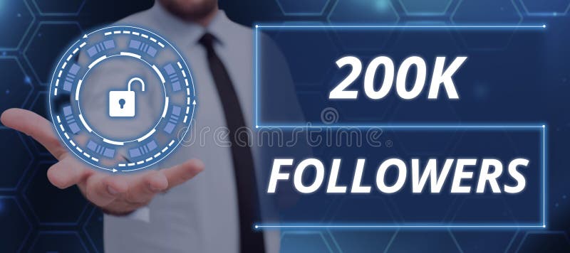 Writing Displaying Text 200K Followers. Word for Number of Individuals ... Writing Displaying Text 200K Followers. Word for Number of Individuals ...