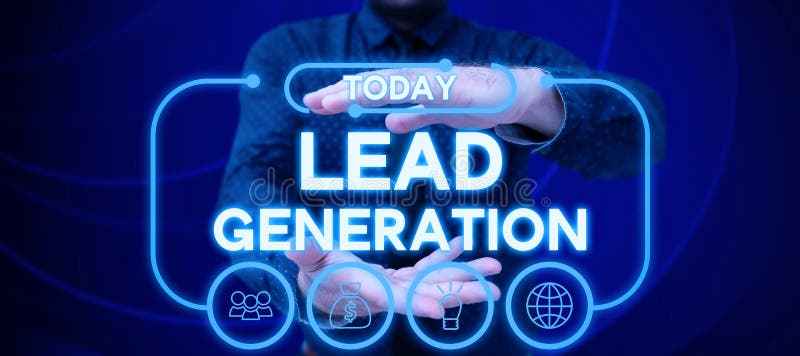 Writing Displaying Text Lead Generation. Internet Concept Process of ...