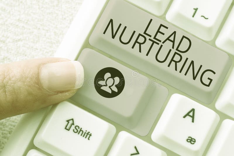 Handwriting Text Lead Nurturing. Business Showcase Method of Building a ...