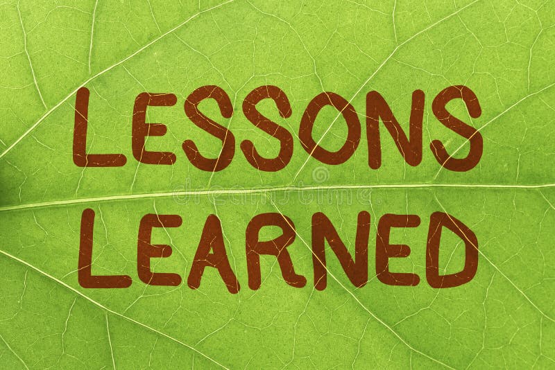 Writing Displaying Text Lessons Learned. Conceptual Photo the Knowledge or Understanding Gained ...