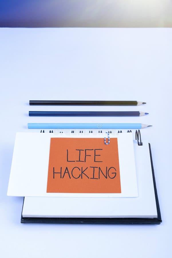 Conceptual Display Life Hacking. Business Concept Simple and Clever ...