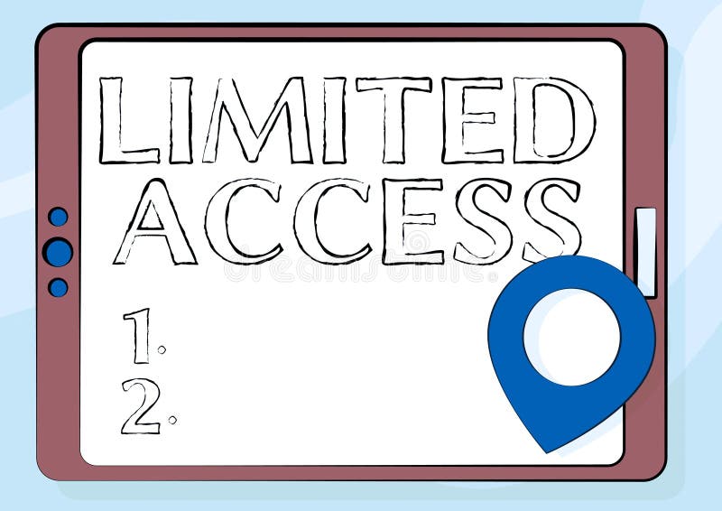 Writing Displaying Text Limited Access. Word Written on Having Access ...