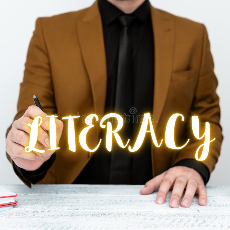 Writing Displaying Text Literacy. Word Written on Ability To Read and ...